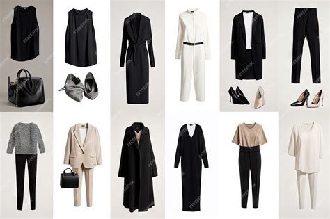 Premium Ai Image Minimalist Wardrobe With Mix Of Basics And Statement
