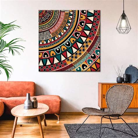 African Pattern Wall Art Elephant Stock Cuadros Decorativos Para