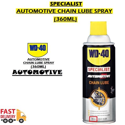 Wd 40 Specialist Automotive Chain Lube Anti Fling 360ml Wd40 Fully