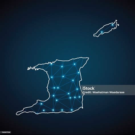 多角形ワイヤーフレーム低ポリメッシュからのトリニダードトバゴの地図 3dのベクターアート素材や画像を多数ご用意 3d つながり