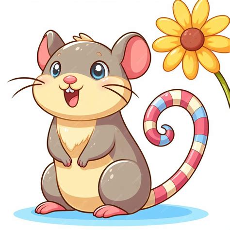 Premium Vector Cute Gerbil Vector Cartoon Illustration