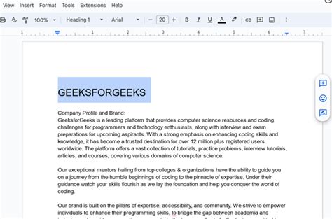 How To Add Headings In Google Docs GeeksforGeeks