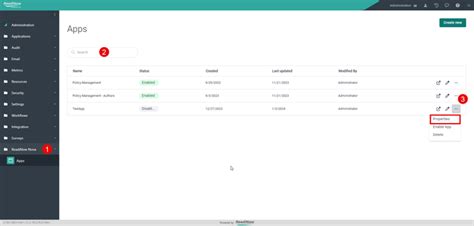 Properties Of A Nova Application Readinow Documentation