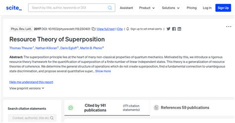 Resource Theory Of Superposition Scite Report