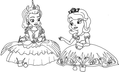Sofia The First Coloring Pages Tea For Too Many Sofia The First