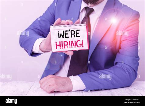 Text Sign Showing We Are Re Hiring Business Photo Showcasing Process