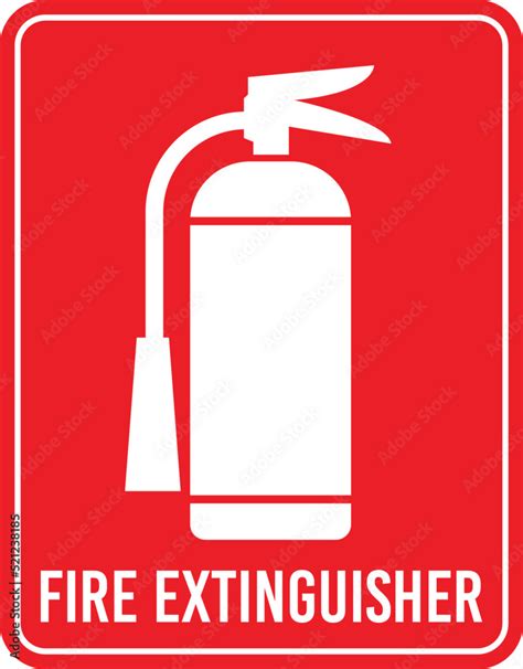 Fire Extinguisher Sign Vector Stock Vector Adobe Stock