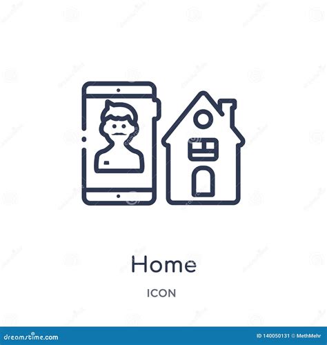 Linear Home Location Icon From Maps And Locations Outline Collection Thin Line Home Location