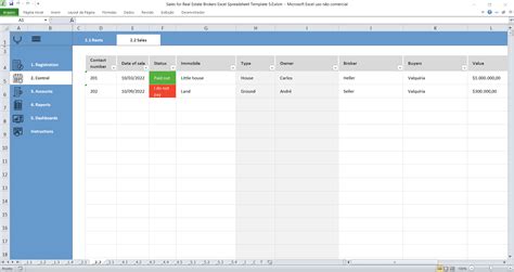 sales for real estate brokers excel spreadsheet template 5 0 luz