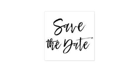 elegant script wedding save the date rubber stamp zazzle