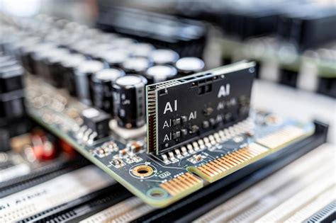 Ai Microchip On A Motherboard Representing The Integration Of Artificial Intelligence In Modern
