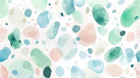 Creative Abstract Watercolor Blob Pattern In Pastel Colors For Trendy Vibrant And Stylish