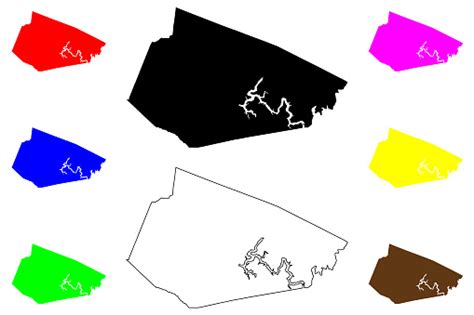 Spencer County Kentucky Map Vector Illustration Scribble Sketch Spencer