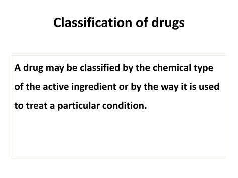 Classification Of Drug Pptx