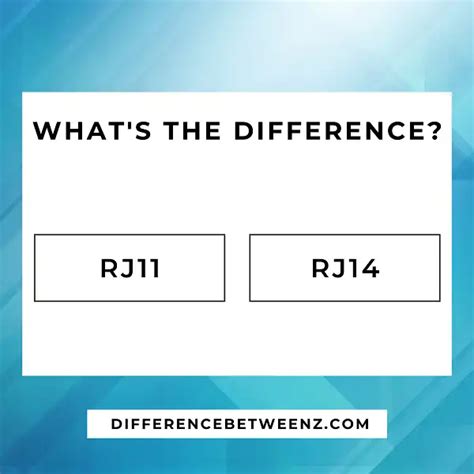 Difference Between RJ11 And RJ14 Difference Betweenz