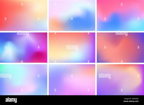 Abstract Multicolored Blurred Vector Backgrounds Blurred Backgrounds With Gradient Meshes
