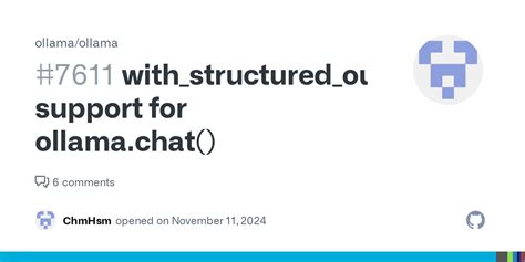 with_structured_output support for ollama.chat() · Issue #7611 · ollama/ollama · GitHub