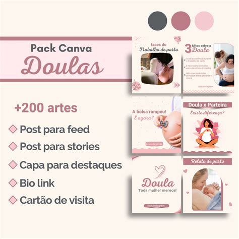 Pack Canva Doulas Jeieli De Sousa Carmo Hotmart