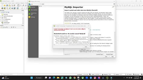 Cara Install Plugin Mysql Importer Di Software Qgis Youtube