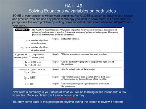 Lesson Focus Algebra 1 Quarter 1 Ppt Download