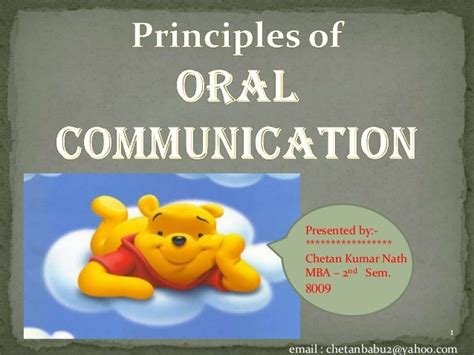 Principles Of Oral Communication