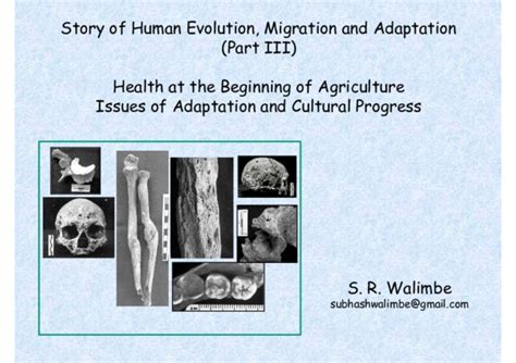 Pdf Slide Show Story Of Human Evolution Migration And Adaptation