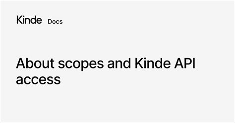 about scopes and kinde api access kinde docs