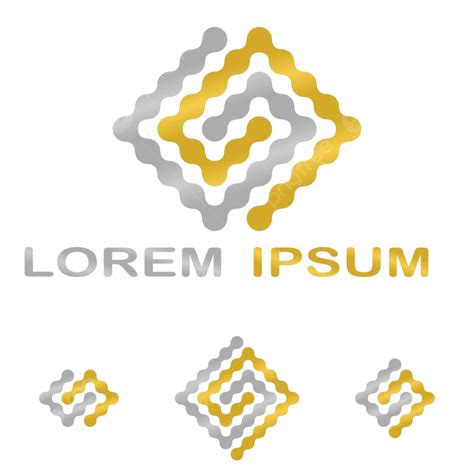 Golden Silver Sciencetechnology Company Symbol Set Science Concept