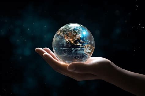 Premium Photo Close Up Of A Hand Holding Planet Earth Environment