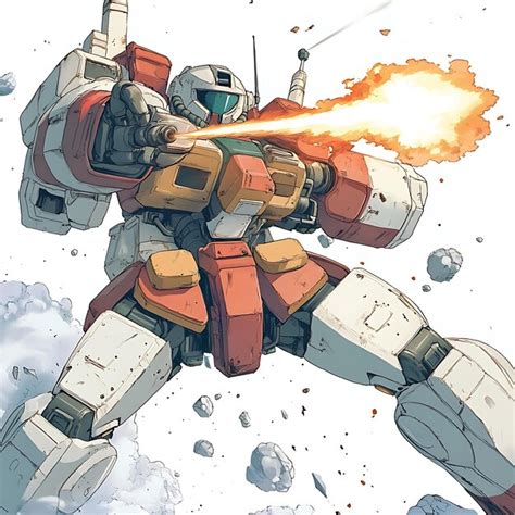 Robot Anime Fighting Premium Ai Generated Image