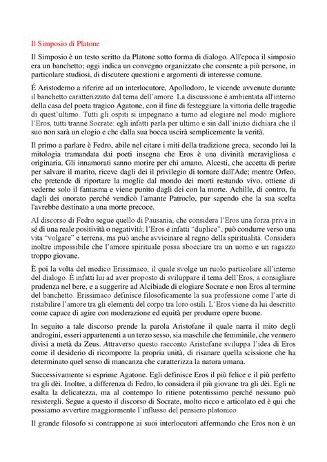 Il Simposio Di Platone Docsity