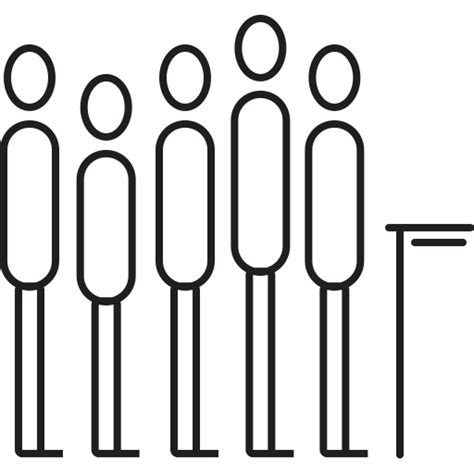 Line Line Up People Queue Wait Icon