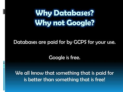 Why Databases Ppt