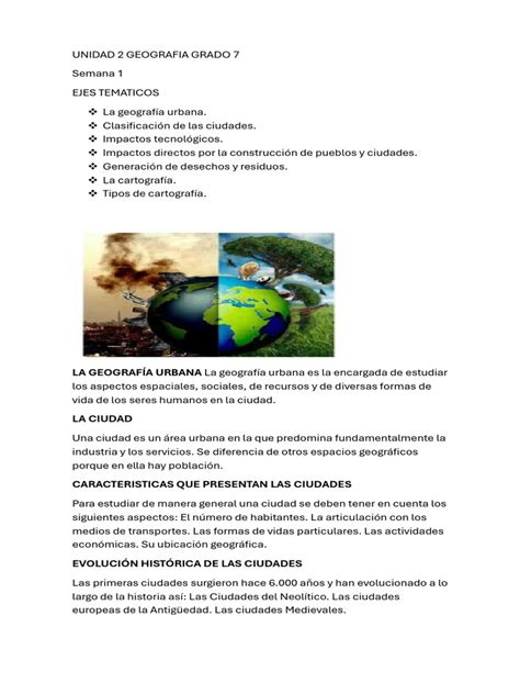 Unidad 2 Geografia Grado 7 Pdf Cartografía Geografía