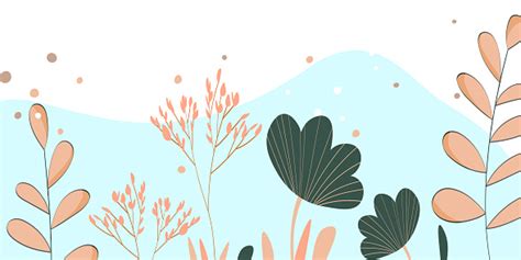 색깔 이국적인 나뭇잎 꽃을 가진 배경 자연 컨셉 디자인 트렌디한 플랫 심플한 스타일의 여름 가지가 있는 현대적인 꽃 구성 포스터