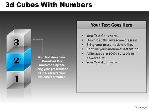 D Cubes With Numbers Powerpoint Presentation Slides DB PPT Images Gallery PowerPoint Slide