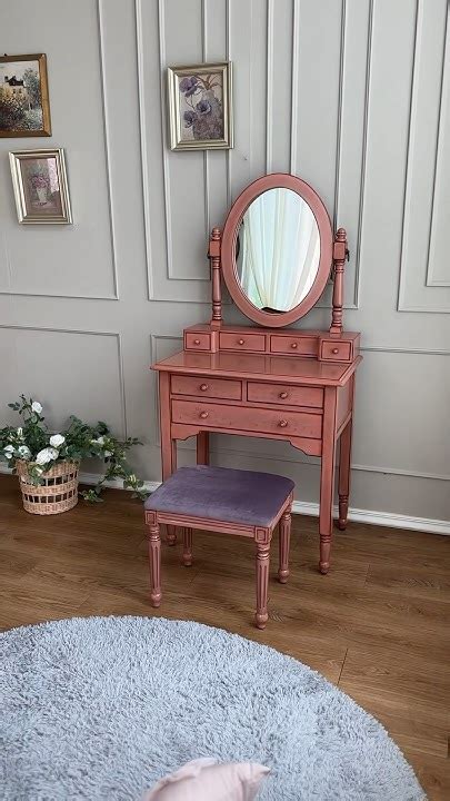 버지니아가구 사랑스러운 앤틱 화장대 Antiquepink 홈스타일링 비엔나화장대 수입가구 빈티지 핸드메이드