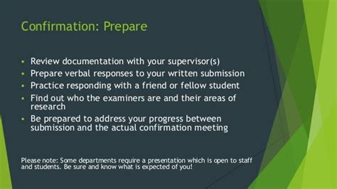 The Confirmation Process A Uk Phd Experience
