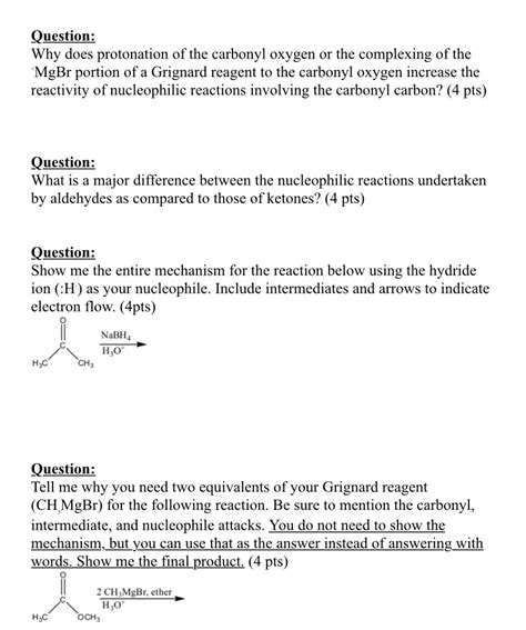 [solved] Question Why Does Protonation Of The Carbonyl Oxygen Or The Course Hero