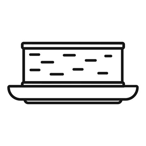 Premium Vector Butter Dish Icon Dairy Product Container On Plate For Breakfast