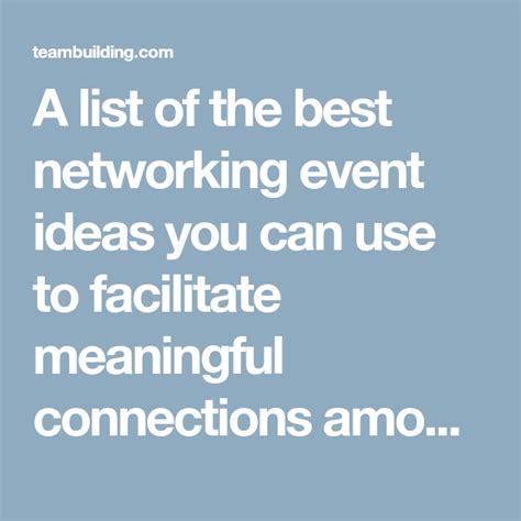 Networking Event Ideas Artofit