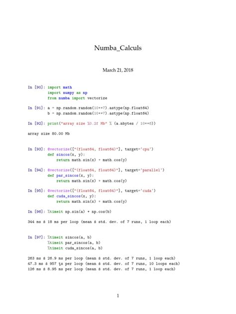 Numba Calculs Import Import As From Import Pdf Software