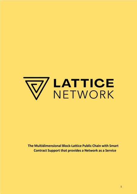 Lattice Network Yellow Paper Pdf