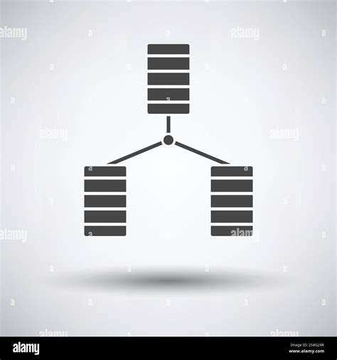 Database Icon On Gray Background Round Shadow Vector Illustration Stock Vector Image And Art Alamy