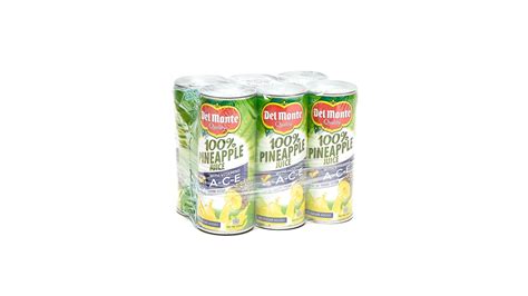 Del Monte 100 Pineapple Juice Drink With Vitamins A C E 240ml X6