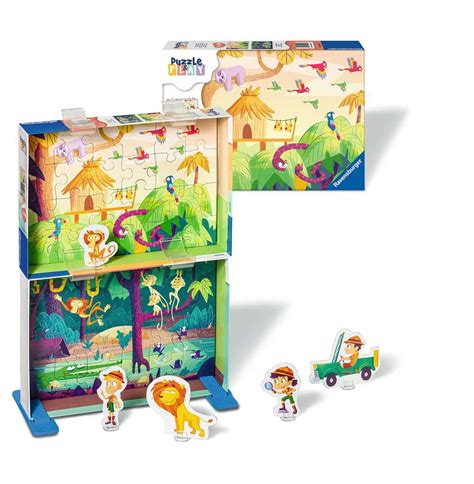 2 Puzzles Puzzle And Play Jungle Adventures Ravensburger 05593 24