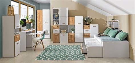 99rooms Jugendzimmer Set Laterne Nash Eiche Weiß Komplettset Set 8