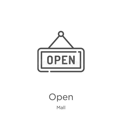 Open Icon Vector From Mall Collection Thin Line Open Outline Icon