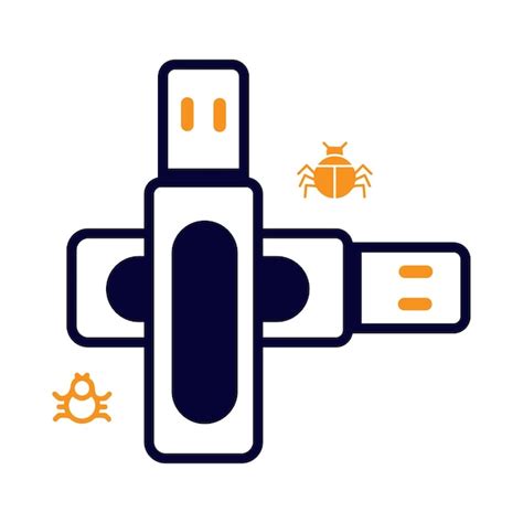 Premium Vector Pendrive Bug Virus Usb Flash Computer Drive Computer
