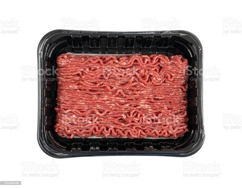민스 고기 분쇄 쇠고기 분리 된 플라스틱 용기에있는 조리되지 않은 민체 고기 날것에 대한 스톡 사진 및 기타 이미지 날것
